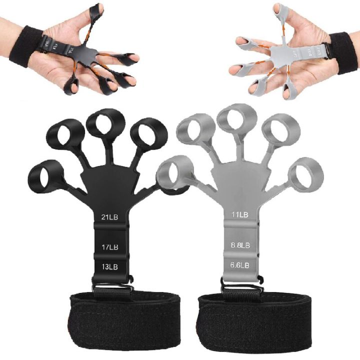 Finger Gripper Strength Trainer Silicone Guitar Finger Exerciser 6 ...