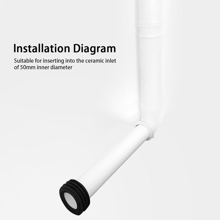 Toilet Flush Pipe PP Material Flush Pipe for Bathroom Balcony Wall ...