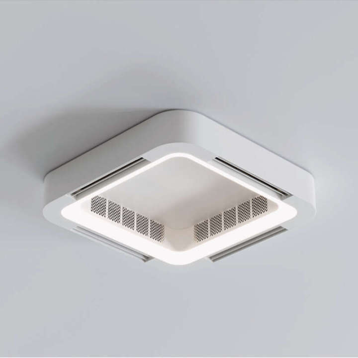 Bedroom Ceiling Lamp Fan Leafless Ceiling Fan Simple One-Piece Fan Lamp ...