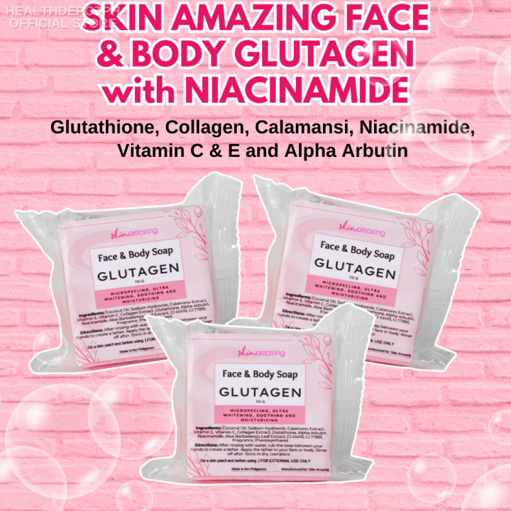 Skin Amazing Face & Body Glutagen Ultra Whitening Micropeeling Soothing ...