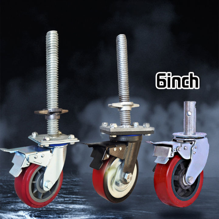 Heavy Duty Scaffolding Rubber Wheel Long Pole Scaffolding Caster Wheel ...