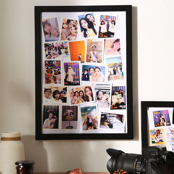 Wooden large photo frame, wall mounted, Polaroid frame, creative DIY ...