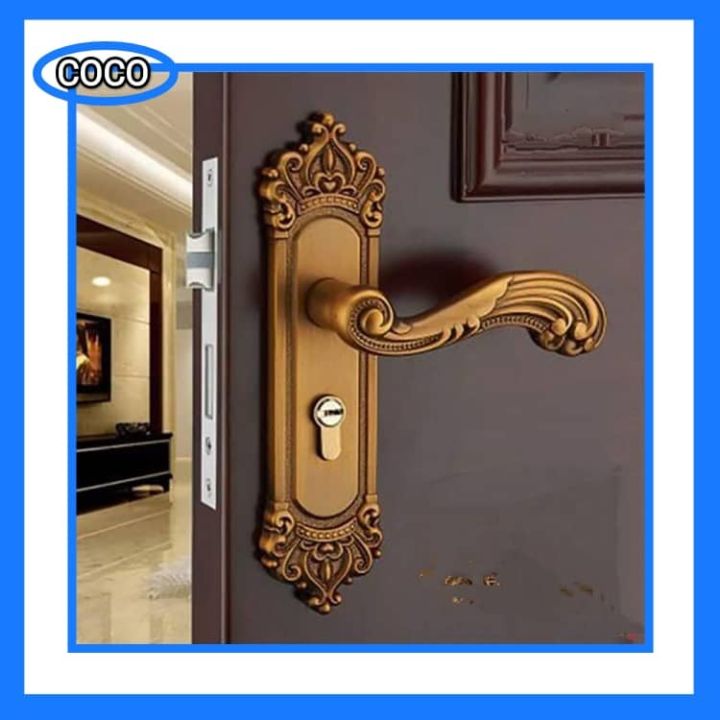 European style Full solid handle Quiet Security Entrance Lever Door ...