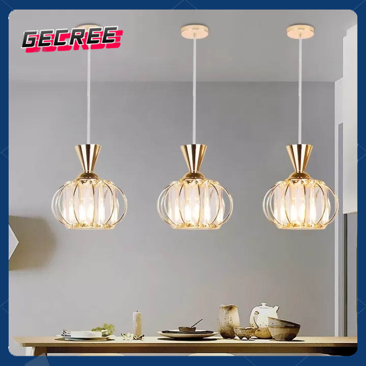 GECREE Led ceiling lamp crystal lampshade chandelier round living room ...