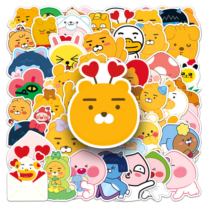 💥พร้อมส่ง💥KAKAO FRIENDS sticker KOREA CUTE CARTOON สติกเกอร์กันน้ำรูป ...