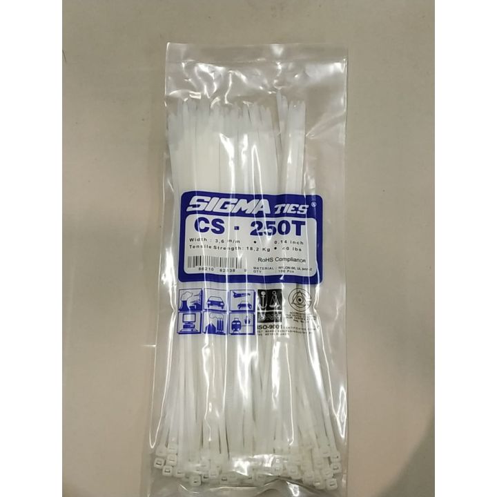 Sigma Kabel Ties 25cm CS-250T- Pengikat Kabel 3,6mm-Cable Ties 100Pcs ...