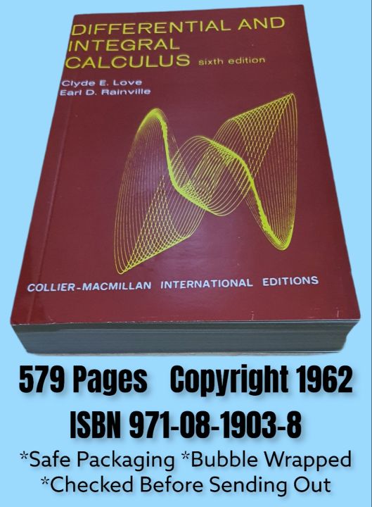 Differential and Integral Calculus by Love, Rainville | Lazada PH