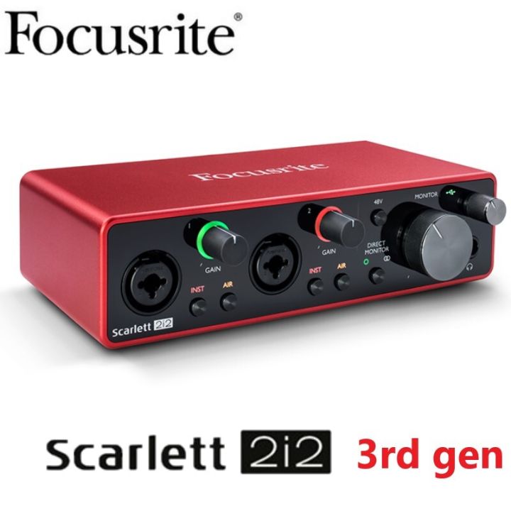 Upgraded New FOCUSRITE Scarlett 2I2 3Rd Generation Professional ...