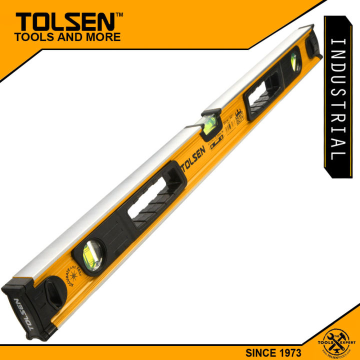 Tolsen Industrial Grade Aluminum Spirit Leveler (60cm,24") Anti-Shock ...