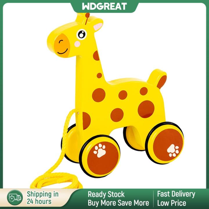WDGREAT Pull Along Toy Learn Walk Toy Baby Toy Developmental Toy Animal ...