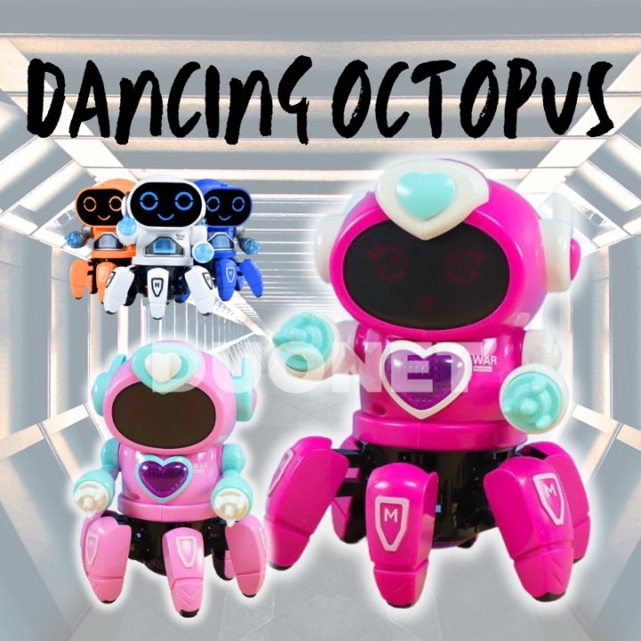 DUONET Dance Robot Dancing Octopus LED Lights Music Mainan Robot Budak ...