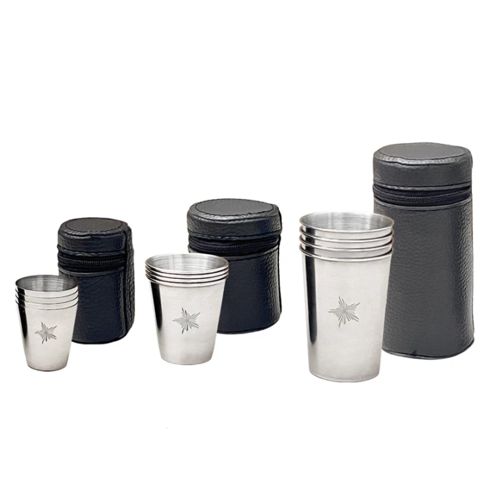 Stainless Steel Shot Cup Set Portables Small Cups Outdoor Beverages ...