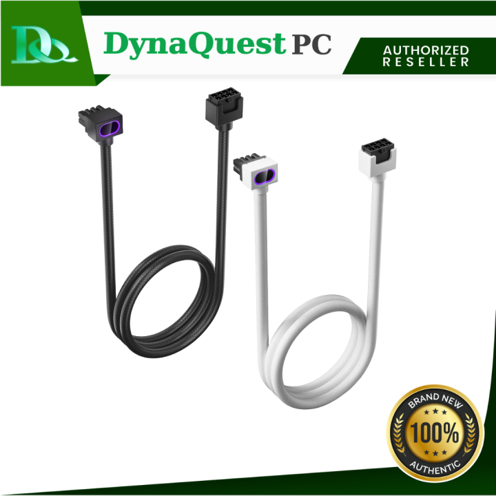 Asiahorse Hydrus ARGB PSU Extension Cable 8PIN 30CM CPU (Black/White ...