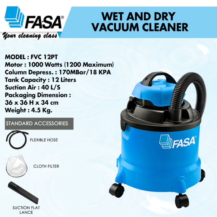 Vacuum Cleaner Wet and Dry FASA ( FVC 12 PT) | Lazada PH