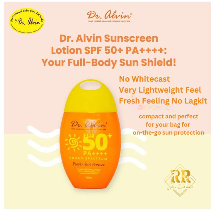 Dr. Alvin New Spf 50+++ Sunscreen Lotion For Full Body Sun Shield ...