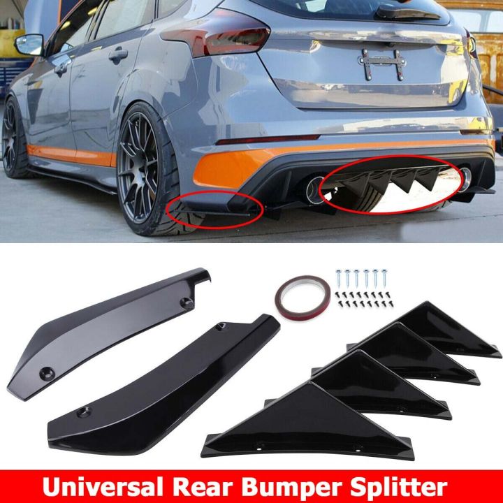 For Ford Focus Fusion Fiesta 2010-2022 Rear Bumper Splitter Cover ...