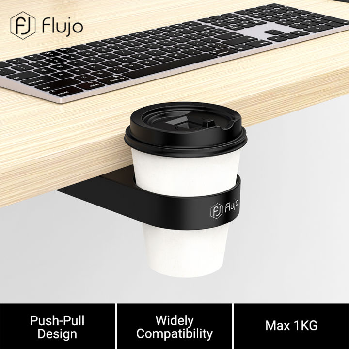 Flujo Under Desk Drinking Cup Holder for Table Desk Mug Holder Prevent ...