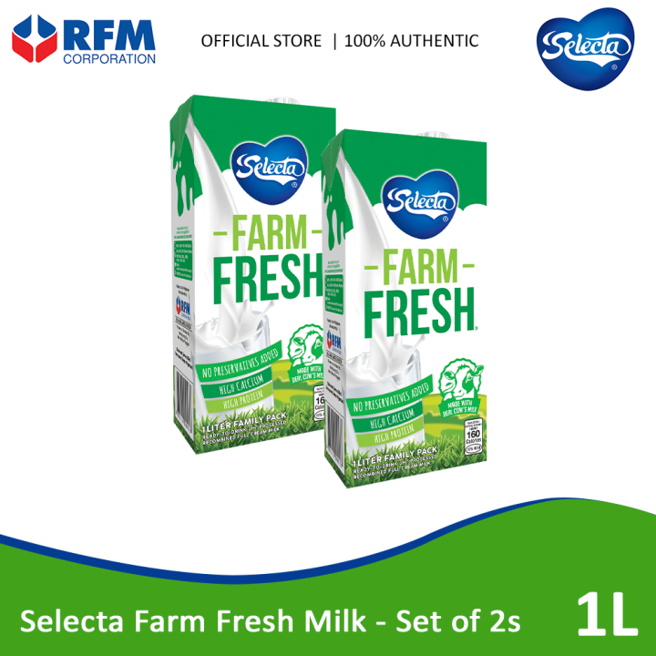Selecta Farm Fresh Milk 1 Liter - set of 2s | Lazada PH