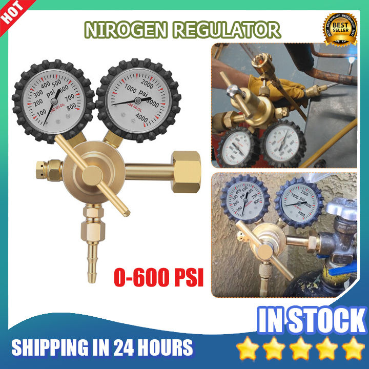 Nitrogen Regulator with 0-600 PSI Delivery Pressure, CGA580 Inlet ...