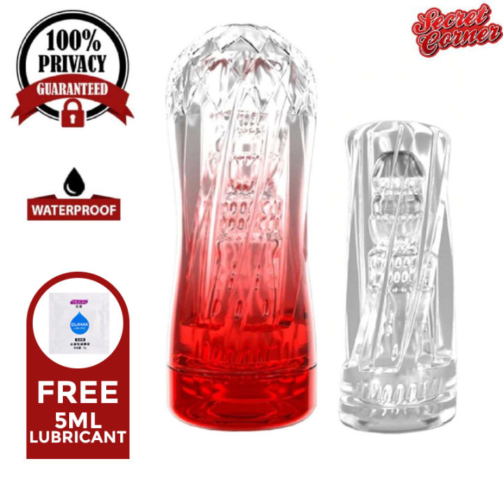 Secret Corner Premium Crystal Masturbator Cup Sex Toys for Men - Red ...