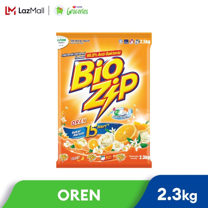 Bio Zip Detergent Powder Oren 2.3KG | Lazada