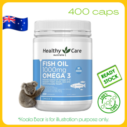 [Made in Australia] HEALTHY CARE Fish Oil 1000mg Omega 3 (400 capsules ...