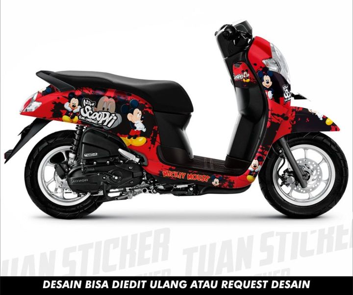 Sticker Striping Decal Scoopy New stiker scoopy micky mouse custom ...