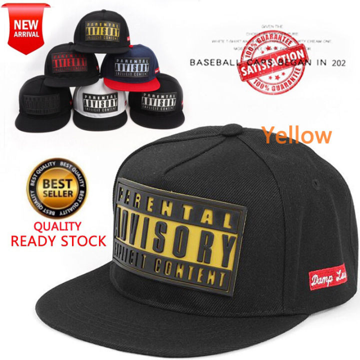 READY STOCK sumbrero Caps Parental Advisory Explicit Content Embroidery Snapback cap for man and ...