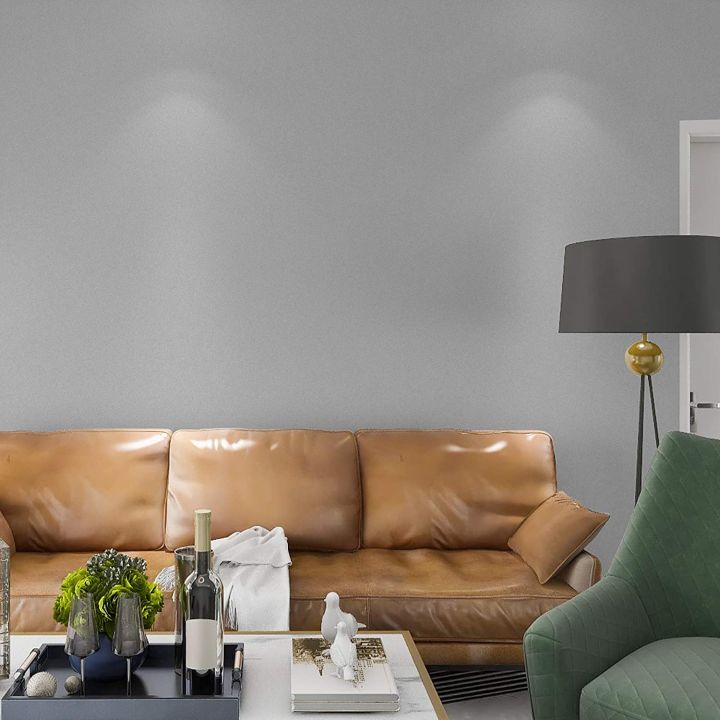 Wallpaper Dinding Polos Light Grey 10m x 45cm | Lazada Indonesia