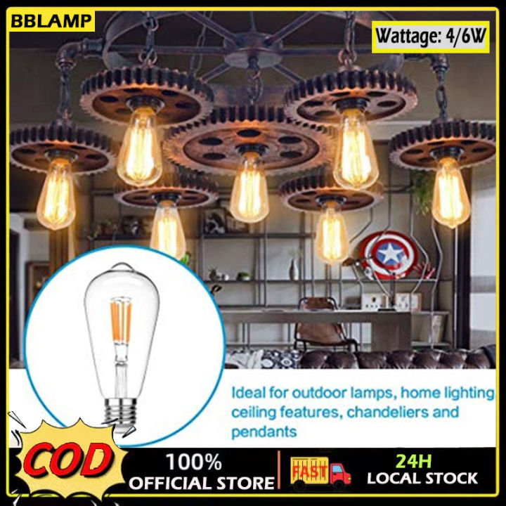 【PH Local】220v Edison LED Lamp Filament Bulb Warm White 2850K Vintage ...