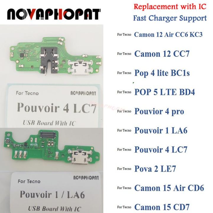 Novaphopat For Tecno Camon 12 15 Air Pop 5 Lte BD4 Pouvior 4 1 Pro Lite ...