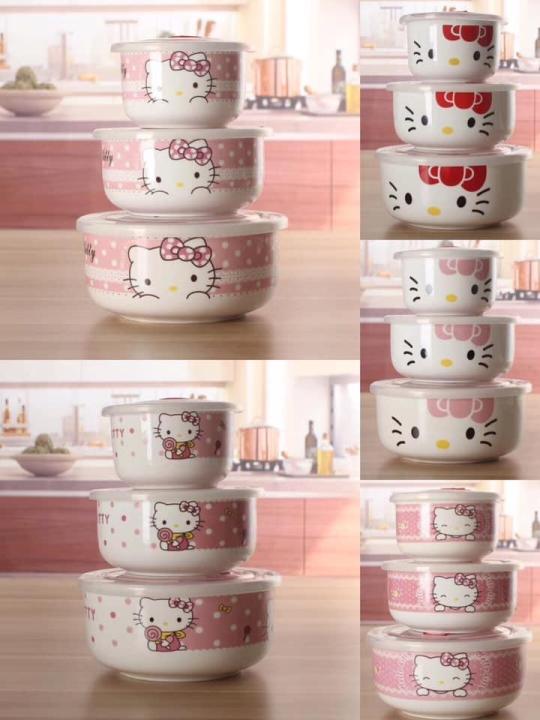 Hello kitty bowl set 3 in 1 | Lazada PH