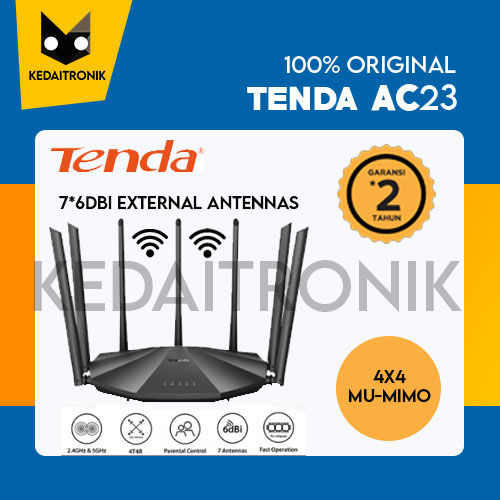 Tenda Router AC23 AC2100 Dual Band Gigabit WiFi Router | Lazada Indonesia