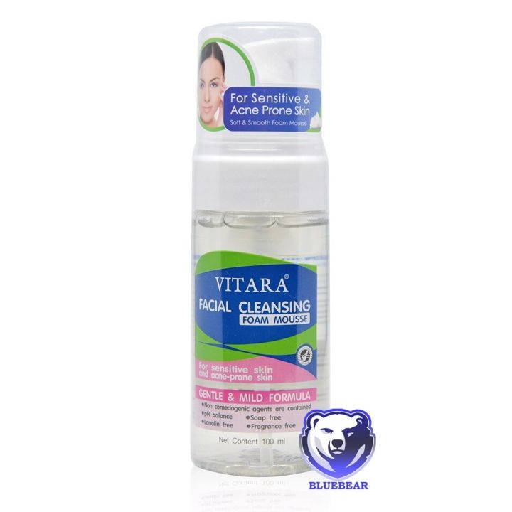 VITARA Facial Cleansing Foam Mousse 100 ml.(pH balance) โฟมมูส ล้างหน้า ...