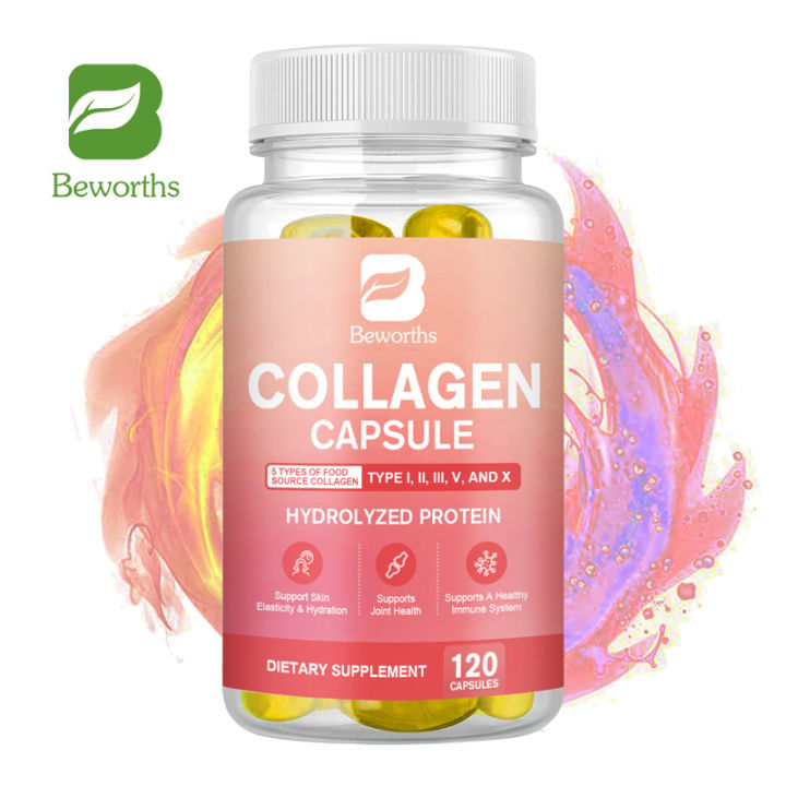 BEWORTHS Multi Collagen Capsules Type I, II, III, V & X Hydrolyzed ...