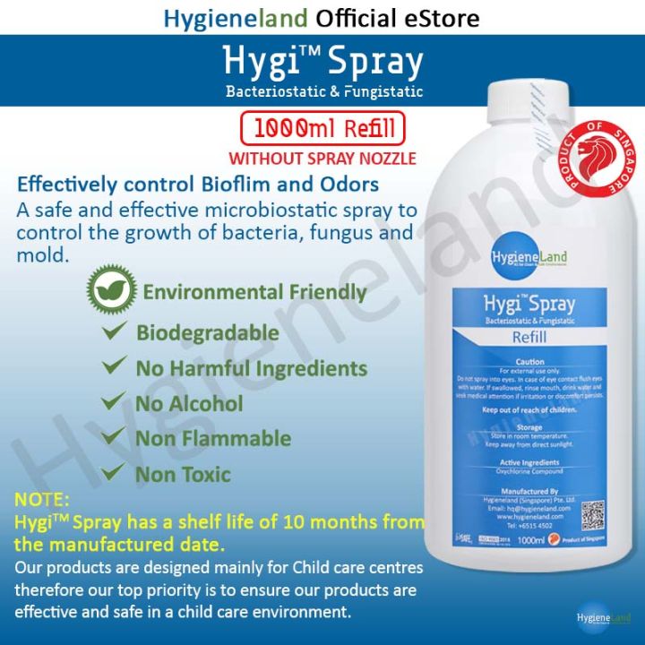 [PRE ORDER] Hygieneland Hygi™ Spray - 1000ml Refill (Effectively ...