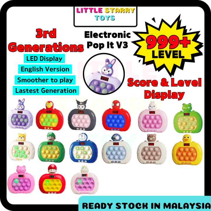 Ready Stock !!! [ Display Screen ] 999 Level Pop It Electronic Quick ...