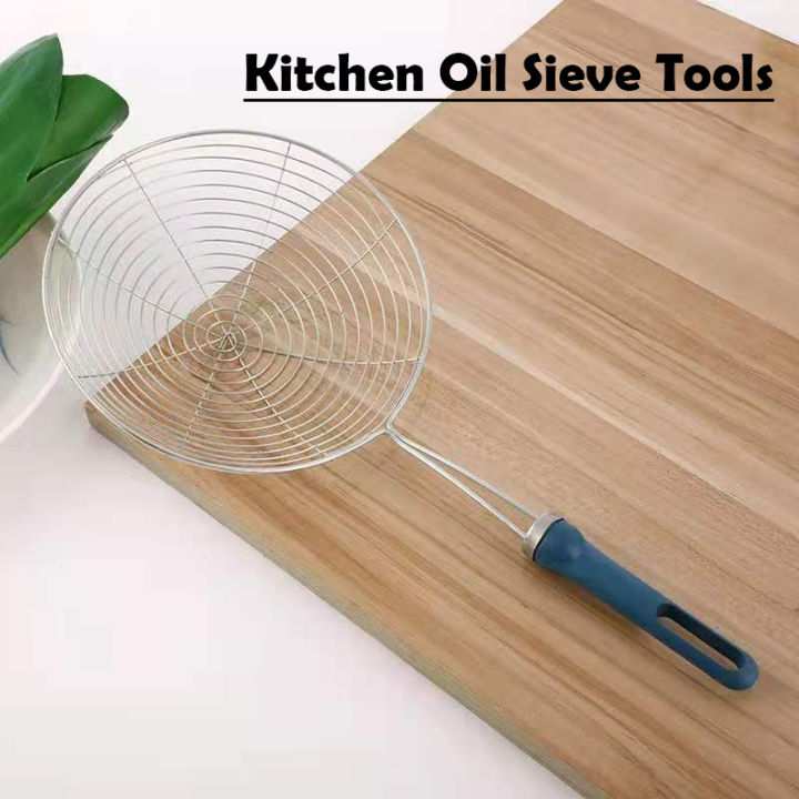15cm Stainless Steel Fine Mesh Fried Oil Strainer Flour Noodles Sifter ...