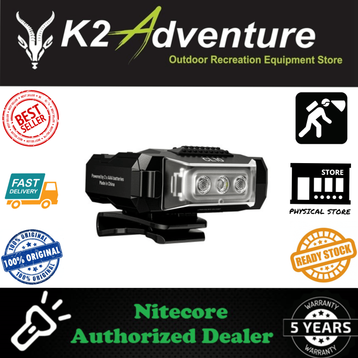 Nitecore CL10 Ultra Lightweight 45 Lumen Clip-On Light With Red/Blue ...