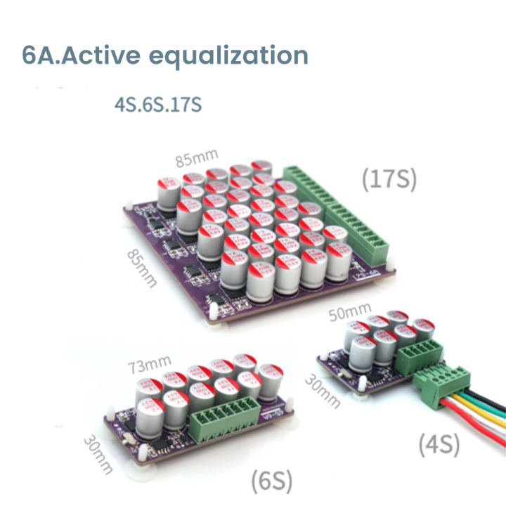 DIPPRUN 4S 6S 17S 6A Active Equalizer Whole Group Balancer Lifepo4 Lithium Active Battery Energy ...