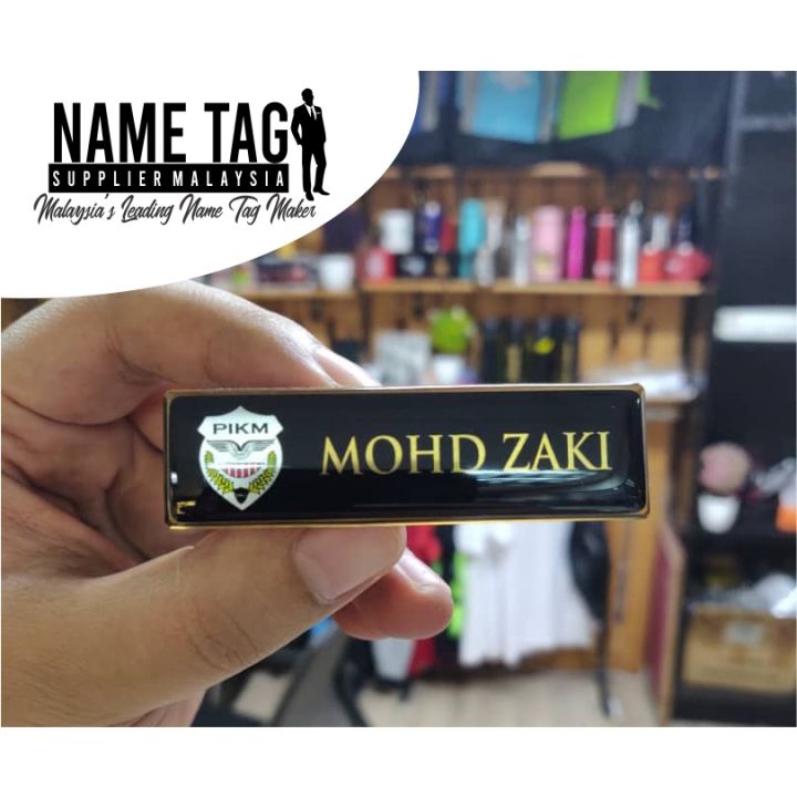 Name Tag Epoxy Metal PIKM (70x20/75x25mm) | Lazada
