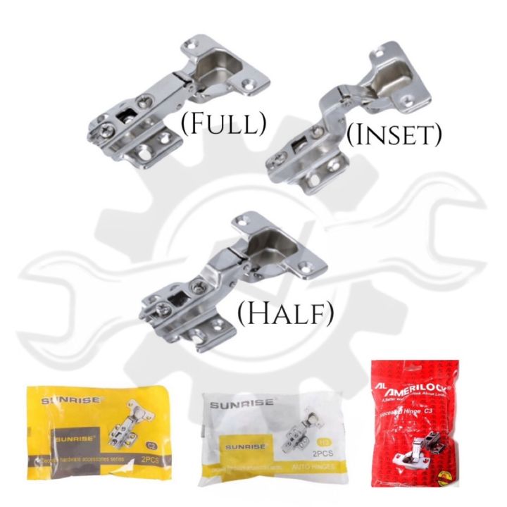 Sunrise & Amerilock CONCEALED HINGES (2pcs/Pair) HALF & FULL OVERLAY ...