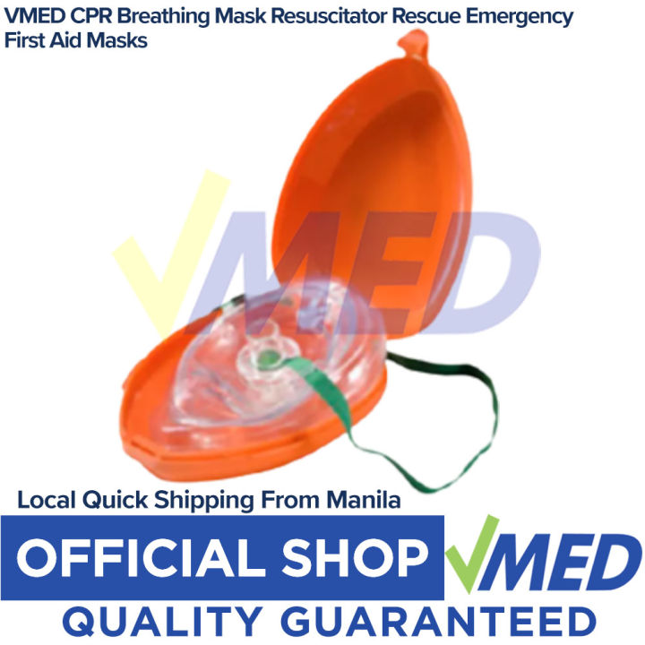 VMED CPR Breathing Mask Resuscitator Rescue Emergency First Aid Masks ...