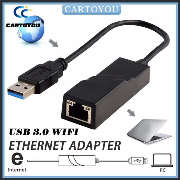 USB 3.0 Ethernet RJ45 LAN Adapter LAN Driverless USB to RJ45 Cable ...