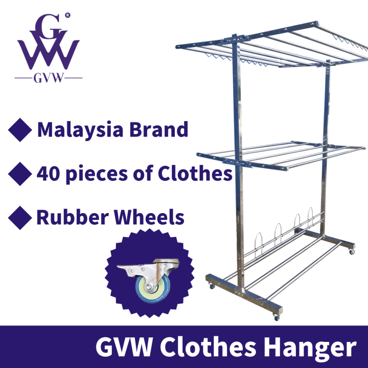 GVW KING Foldable Mobility Stainless Steel Clothes Hanger / Clothes ...