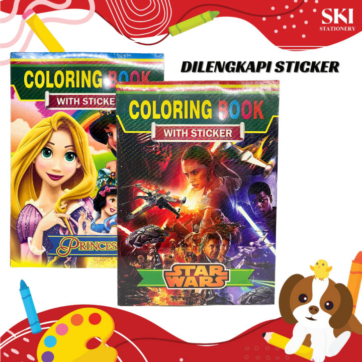 Buku Mewarnai Anak Paud TK dengan STICKER / Coloring Book | Lazada ...