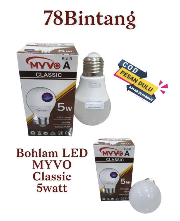 78Bintang Lampu MYVO CLASSIC 5Watt - Bohlam Lampu LED 5Watt - Lampu - Lampu LED - Bohlam LED ...