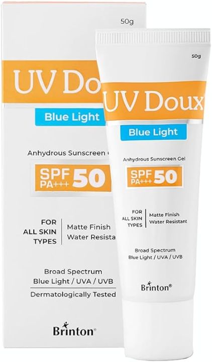 Brinton UV Doux Blue Light Sunscreen Protection Gel SPF 50 PA+++ UVA ...
