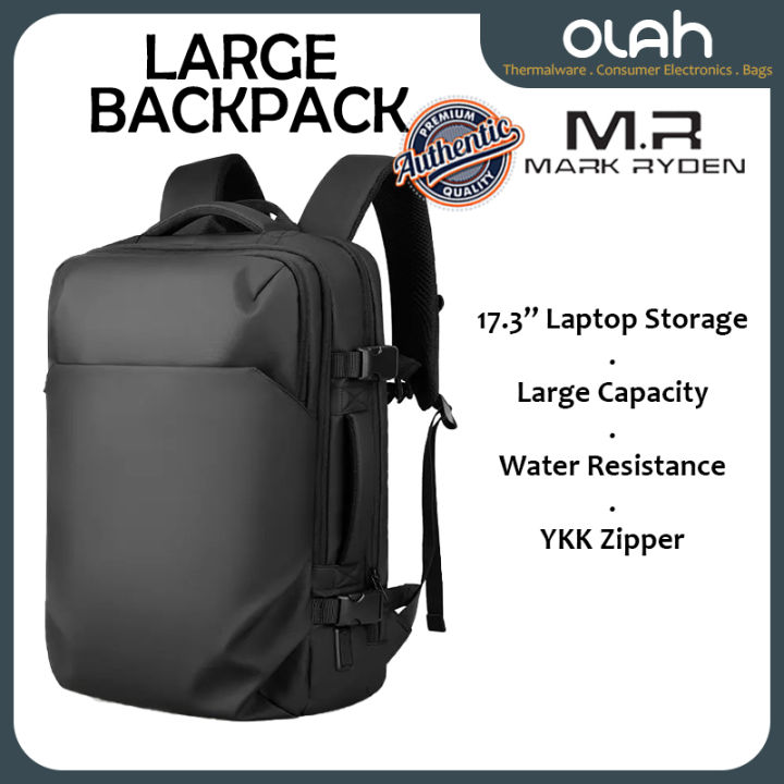 【MARK RYDEN】 Water Resistant Large Backpack for Travel / Business ...