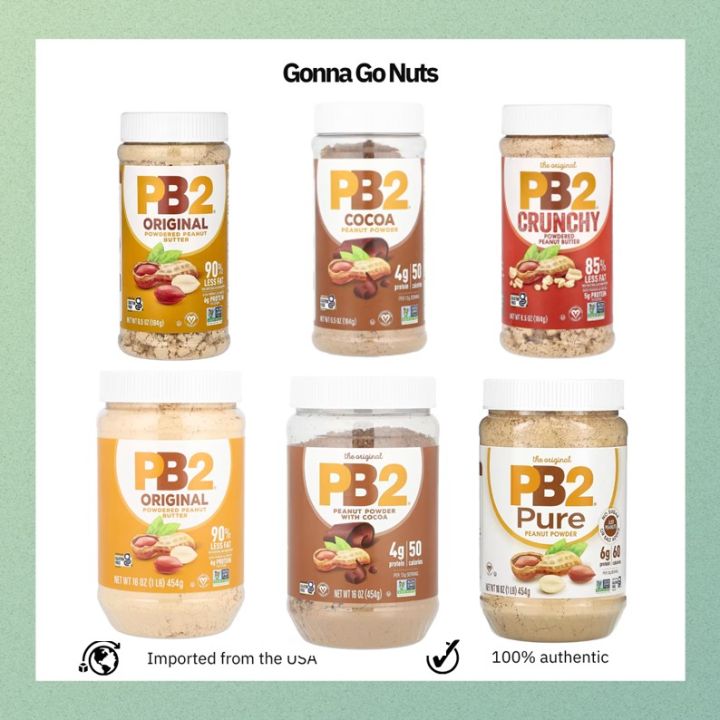 PB2 Foods, The Original PB2, Powdered Peanut Butter | Original | Cocoa ...